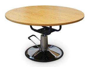 48" Round Height Adjustable Hydraulic Work Table - Hausmann Industries