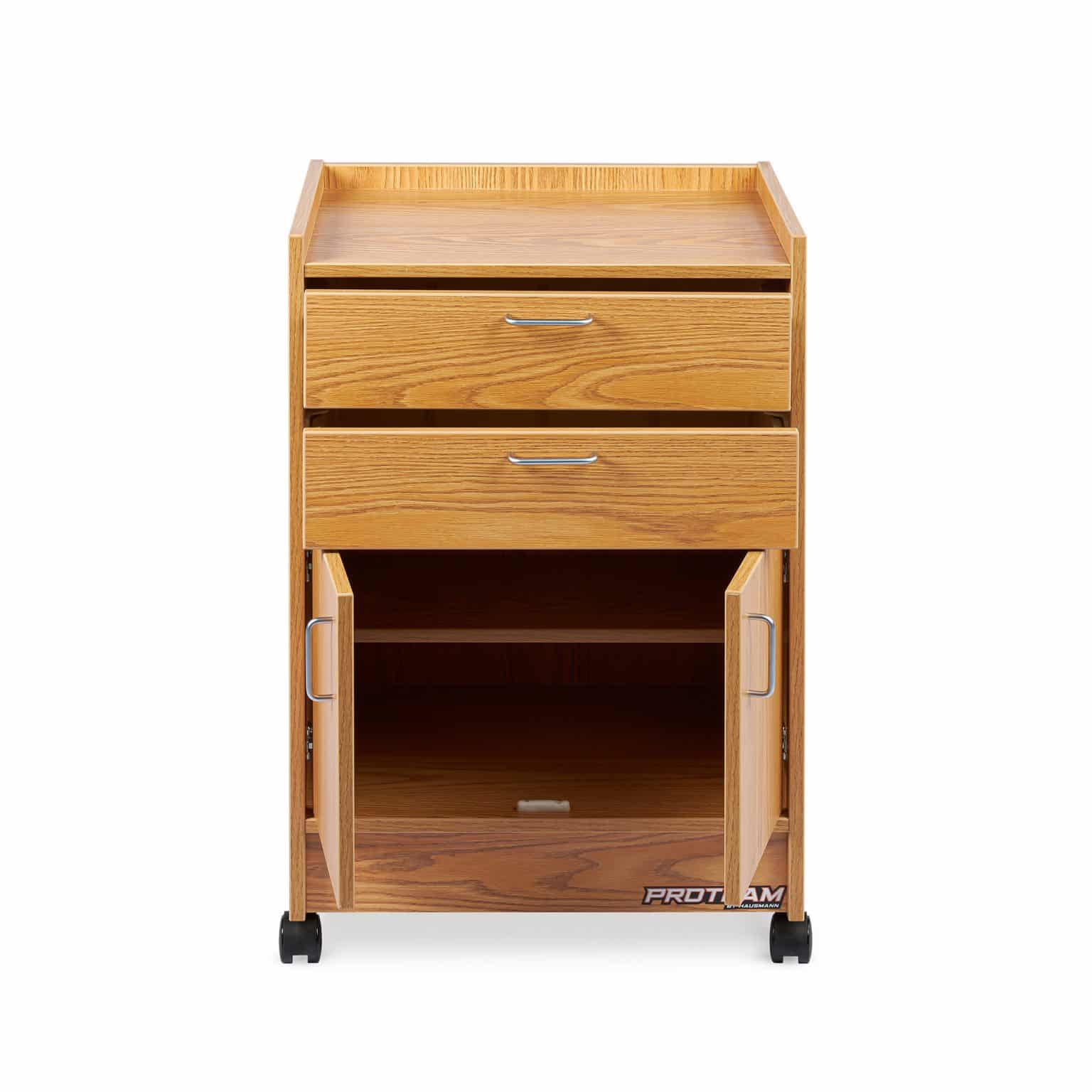 PROTEAM™ - 18"x24" Monster Cart with Double Drawers and Cabinet Storage ...