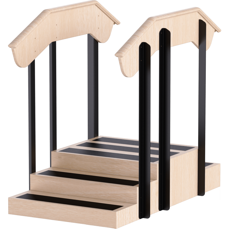 Timber 5-Step Training Mini Staircase with Platform - Hausmann Industries